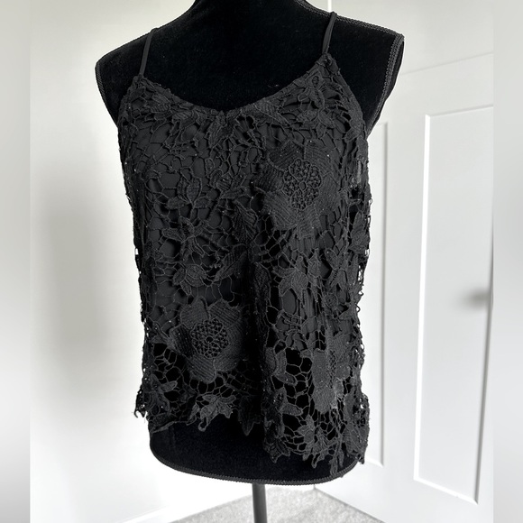 She + Sky | Tops | Womens She Sky Lace Racerback Tanksize L | Poshmark